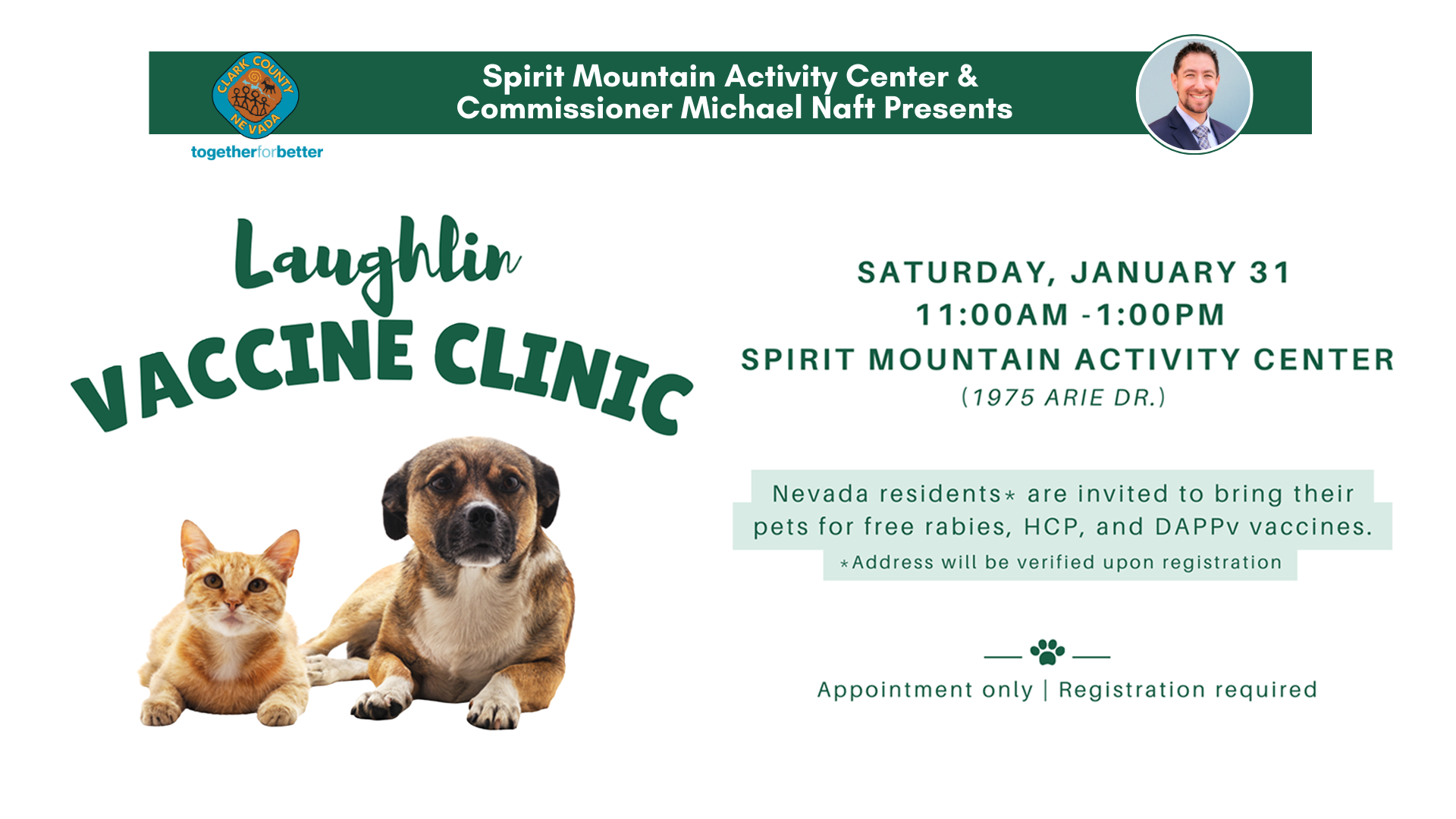 Laughlin Vaccine Clinic - The Animal Foundation